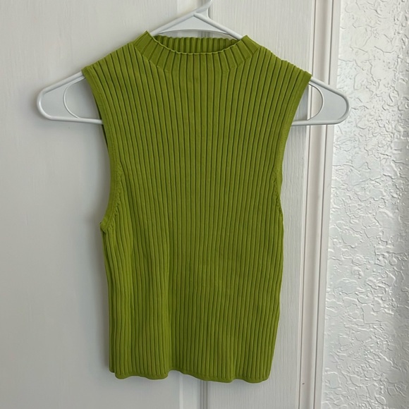 Lucy Paris | Tops | Lucy Paris Lime Green Ribbed Tank | Poshmark